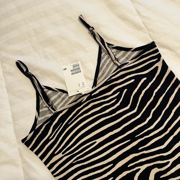 H&M | Tops | Nwt Zebra Print Body Suit | Poshmark